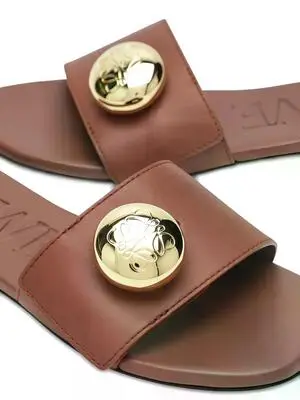Loewe Open-toe Slides - Brown