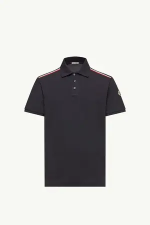Moncler Tricolor-trimmed Cotton Piquet Polo Shirt