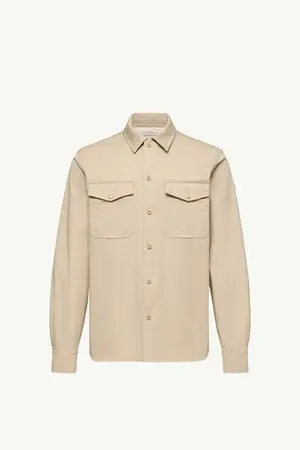 Moncler Cotton Blend Gabardine Long Sleeve Shirt