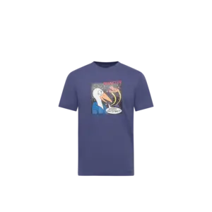 Moncler Space Monduck Cotton T-shirt - Blue