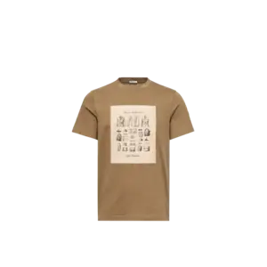 Moncler Safari Wardrobe Print Cotton T-shirt - Green