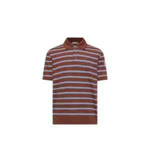 Moncler Striped Cotton Polo Shirt - Multicolor
