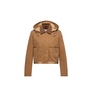 Moncler Aconitum Hooded Cotton-linen Shacket - Brown