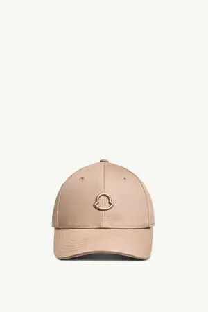 Moncler Cotton Gabardine Baseball Cap - Beige