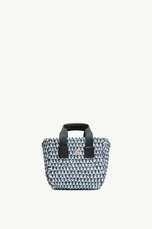 Moncler Micro Caradoc Raffia Tote Bag - Blue