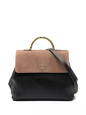 Loewe 2010-2026 Leather Velazquez Twist Satchel - Black