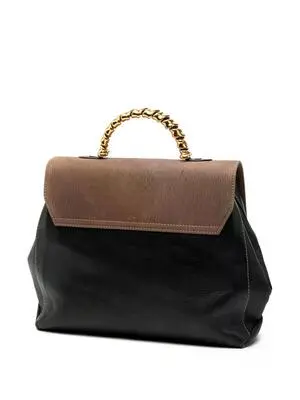 Loewe 2010-2026 Leather Velazquez Twist Satchel - Black