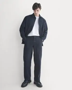 Everlane Relaxed Herringbone Fatigue Pants - Deep Navy
