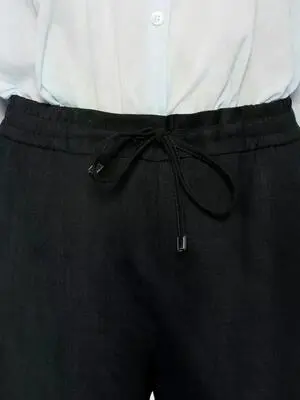 BERWICH Wool Wide Leg Trousers - Black