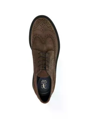FABI Brogue Derby Shoes - Brown
