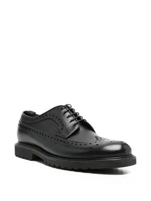 FABI Brogue Derby Shoes - Black