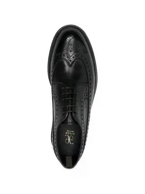 FABI Brogue Derby Shoes - Black