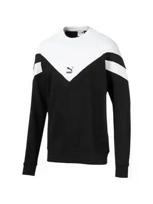 PUMA Crew-neck Long-sleeve Sweatshirt - Black