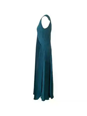 Michael Kors V-neck Satin Midi Dress