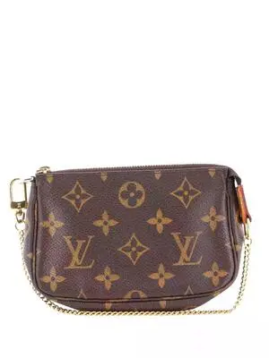 LOUIS VUITTON Pochette Accessoires Monogram Canvas Mini Clutch - Brown