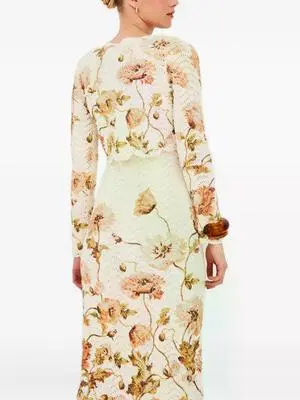 Cara Cara Orel Floral-print Midi Dress - Neutrals