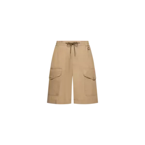 Moncler Cotton Poplin Cargo Shorts - Beige