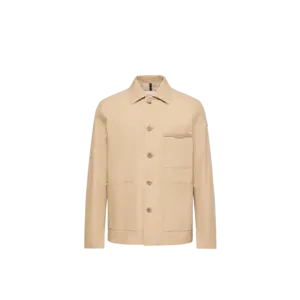 Moncler Nanav Seersucker Shirt Jacket - Beige
