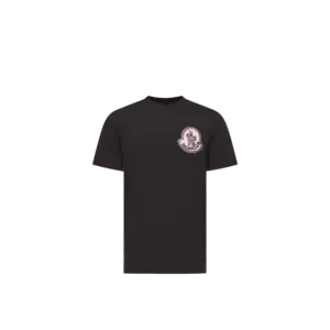 Moncler Logo Cotton T-shirt - Black