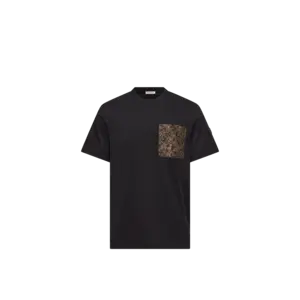Moncler Paisley Print Cotton T-shirt - Blue