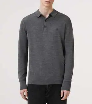 ALLSAINTS Merino Wool Mode Polo Shirt