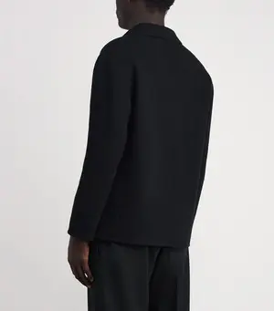 Officine Générale Wool Quarter-zip Polo Sweater