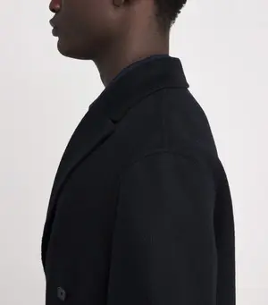 Officine Générale Wool Quarter-zip Polo Sweater