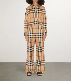 Burberry Cotton Check Trousers