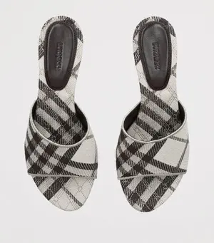Burberry Check Sloane Mules 45 - Beige
