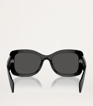 Prada Acetate Geometric Sunglasses - Black