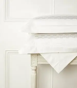 Frette Basketweave Super King Flat Sheet Set - Grey