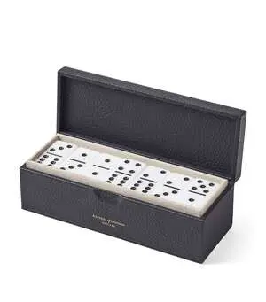 ASPINAL OF LONDON Leather Dominoes Set
