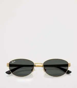 Ray-ban Rb3774d Metal Oval Sunglasses