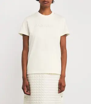 Moncler Cotton Logo T-shirt - White