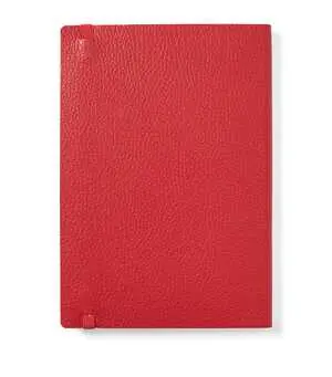 ASPINAL OF LONDON Grained Leather Bound A5 Notebook