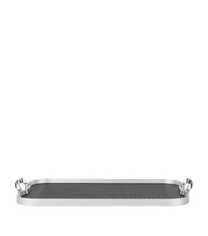 KAYMET Rubber Grip Cut-out Handle Tray - Black