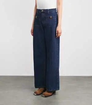 Sandro Wide-leg Jeans - Blue