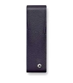 CARAN D'ACHE Leather Léman Pen Holder - Blue