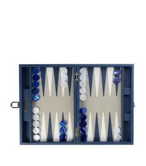 HECTOR SAXE Leather Backgammon Set