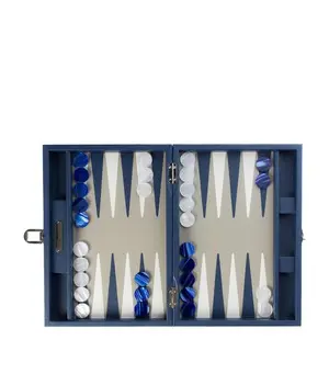 HECTOR SAXE Leather Backgammon Set