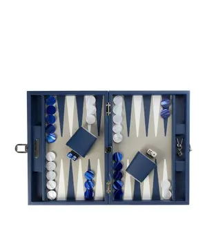 HECTOR SAXE Leather Backgammon Set