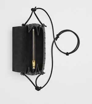 Bottega Veneta Leather Notturno Pouch - Gold