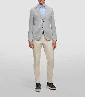 BOSS Stretch-cotton Slim Shirt - Blue