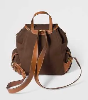 Miu Miu Canvas And Leather Backpack