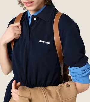 Miu Miu Canvas And Leather Backpack