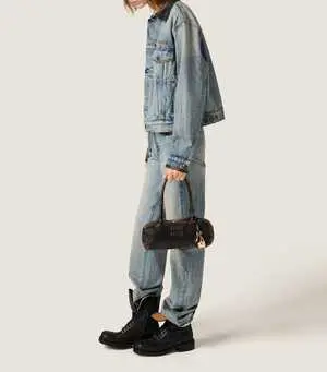 Miu Miu Leather Beau Top-handle Bag - Brown