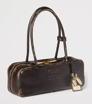 Miu Miu Leather Beau Top-handle Bag - Brown