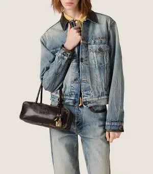 Miu Miu Leather Beau Top-handle Bag - Brown