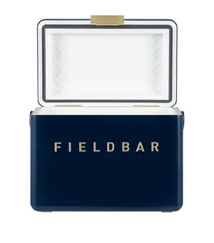 FIELDBAR Mini Bar Cooler Box With Leather Sling - Blue