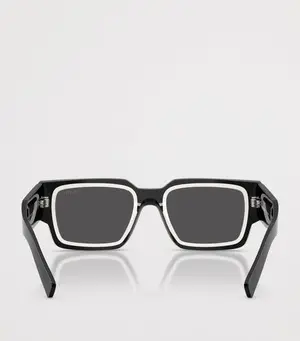 Prada Acetate Rectangular Sunglasses